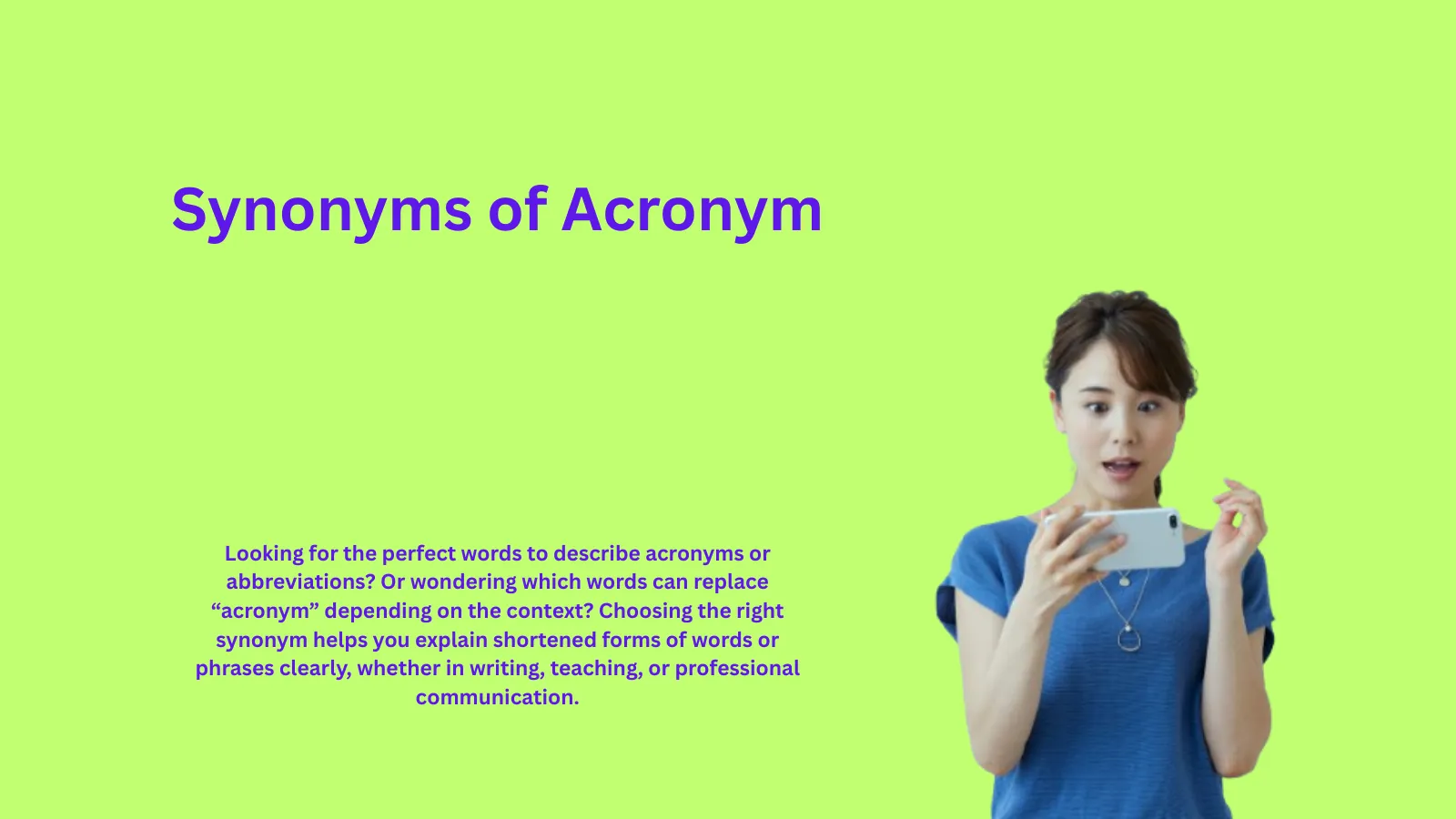 Synonyms of Acronym: Words That Explain Abbreviations Clearly
